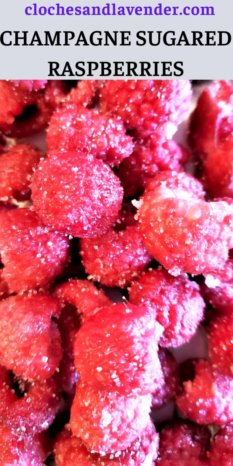 Sugared Champagne Raspberries - Cloches & Lavender