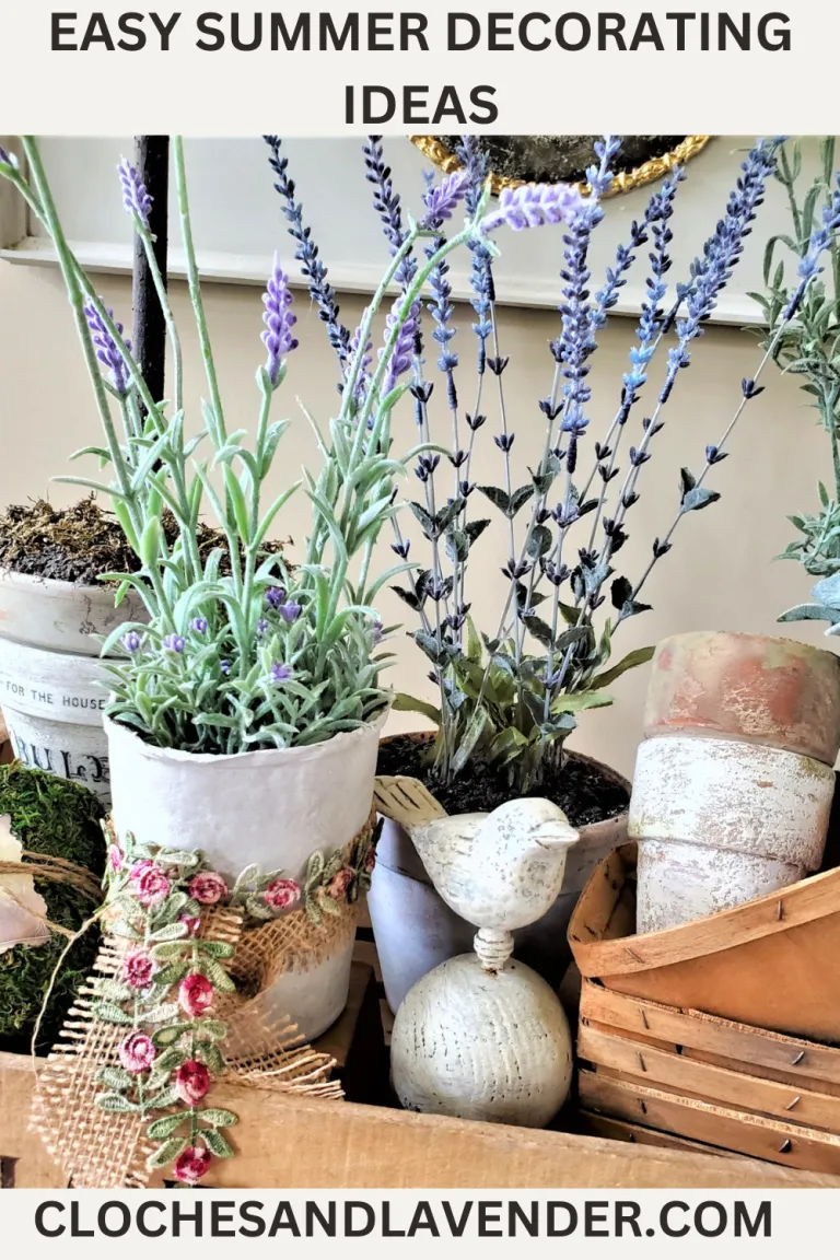 Easy Summer Decorating Ideas And Tips Home Tour - Cloches & Lavender