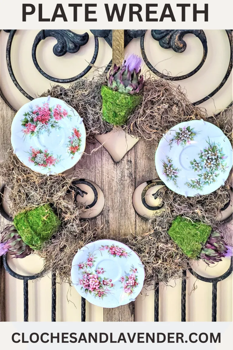How To Make A Plate Wreath Damage Free! - Cloches & Lavender