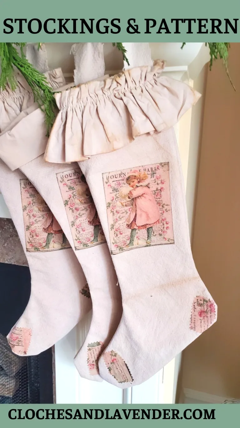 No Sew Christmas Stockings And Free Pattern - Cloches & Lavender