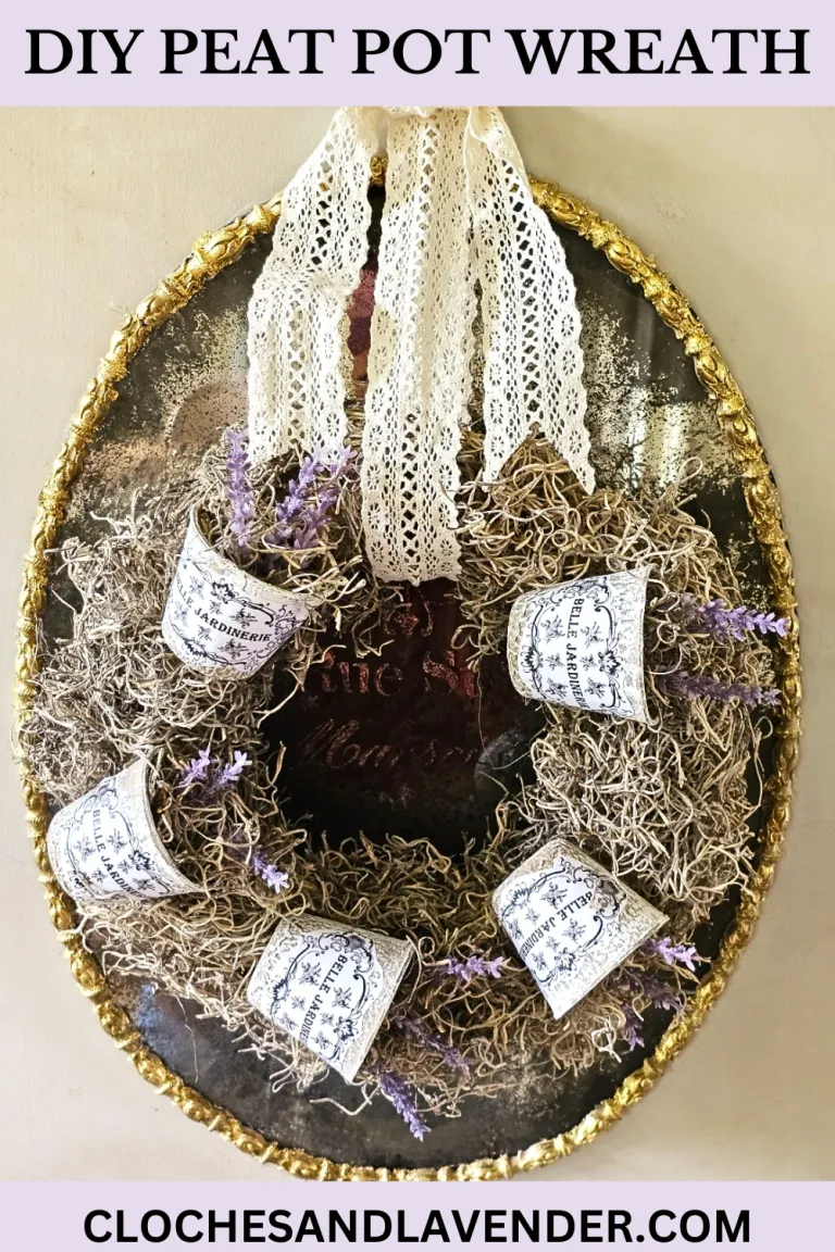 DIY Peat Pot Wreath Idea Easy And Quick To Make! - Cloches & Lavender