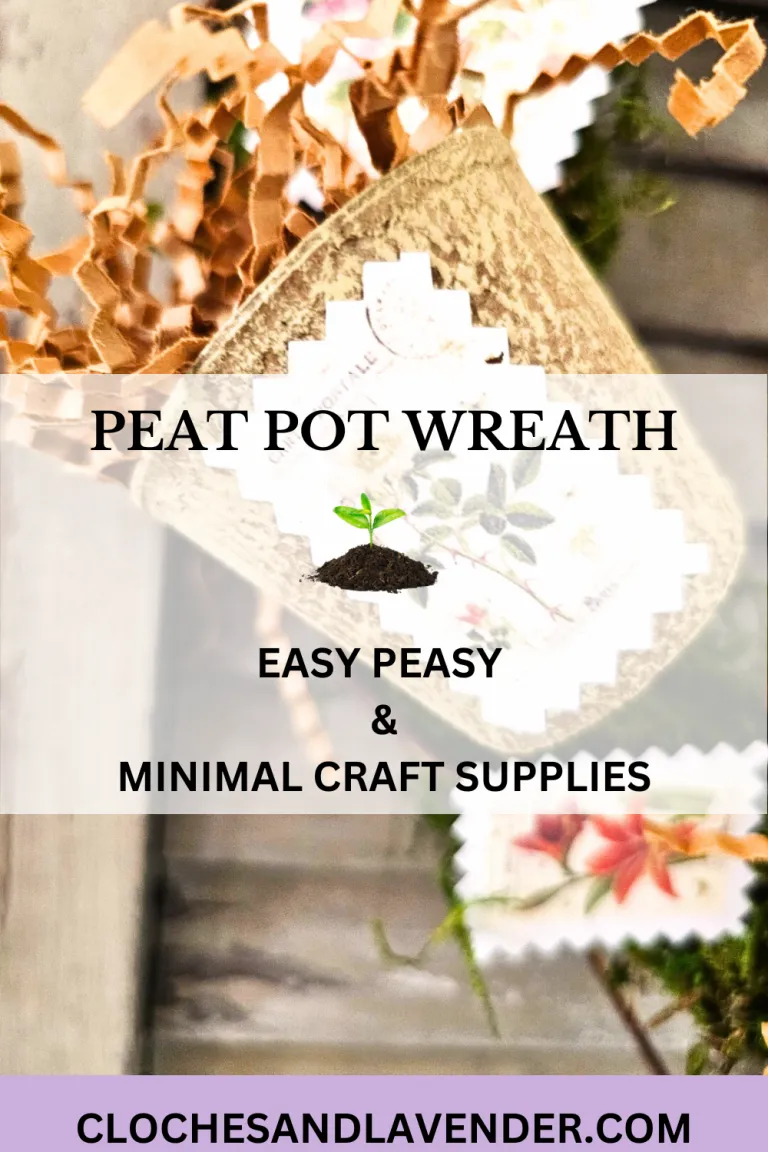 PEAT POT WREATH IDEA IN 15 MINUTES! - Cloches & Lavender