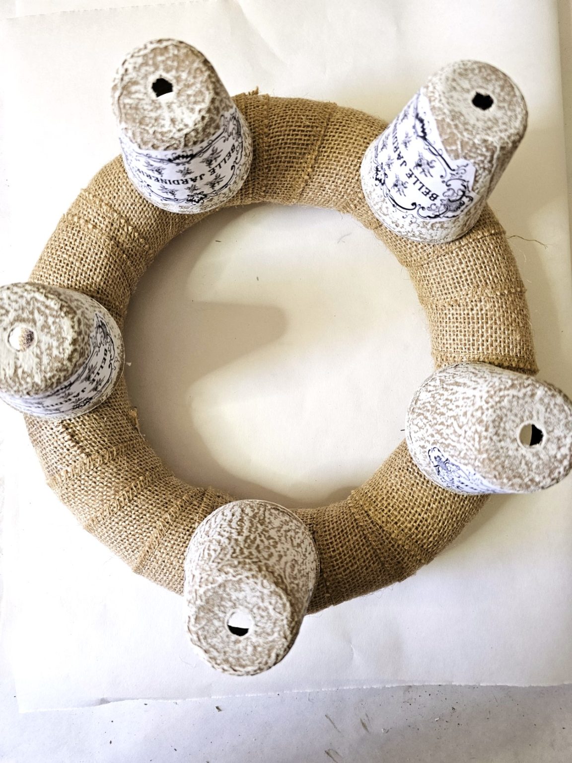 DIY Peat Pot Wreath Idea Easy And Quick To Make - Cloches & Lavender